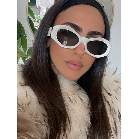 Versace | Accessories | New Versace Ve4466 White Cat Eye Sunglasses ...